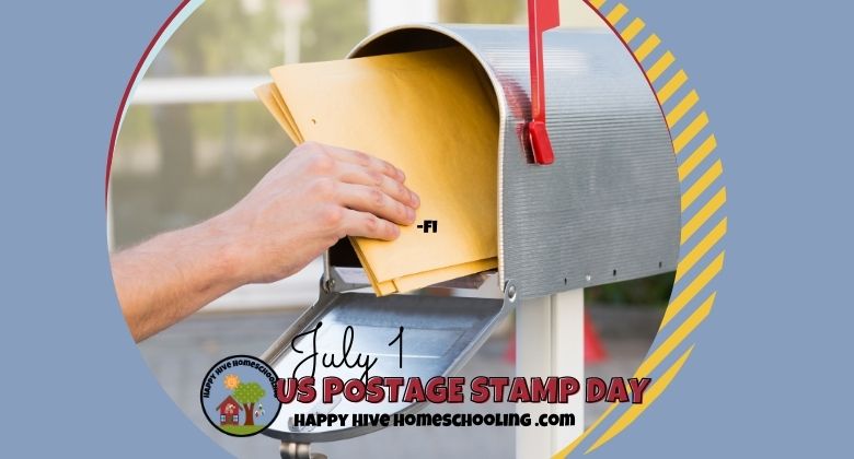 US Postage Stamp Day - Happy Hive Homeschooling