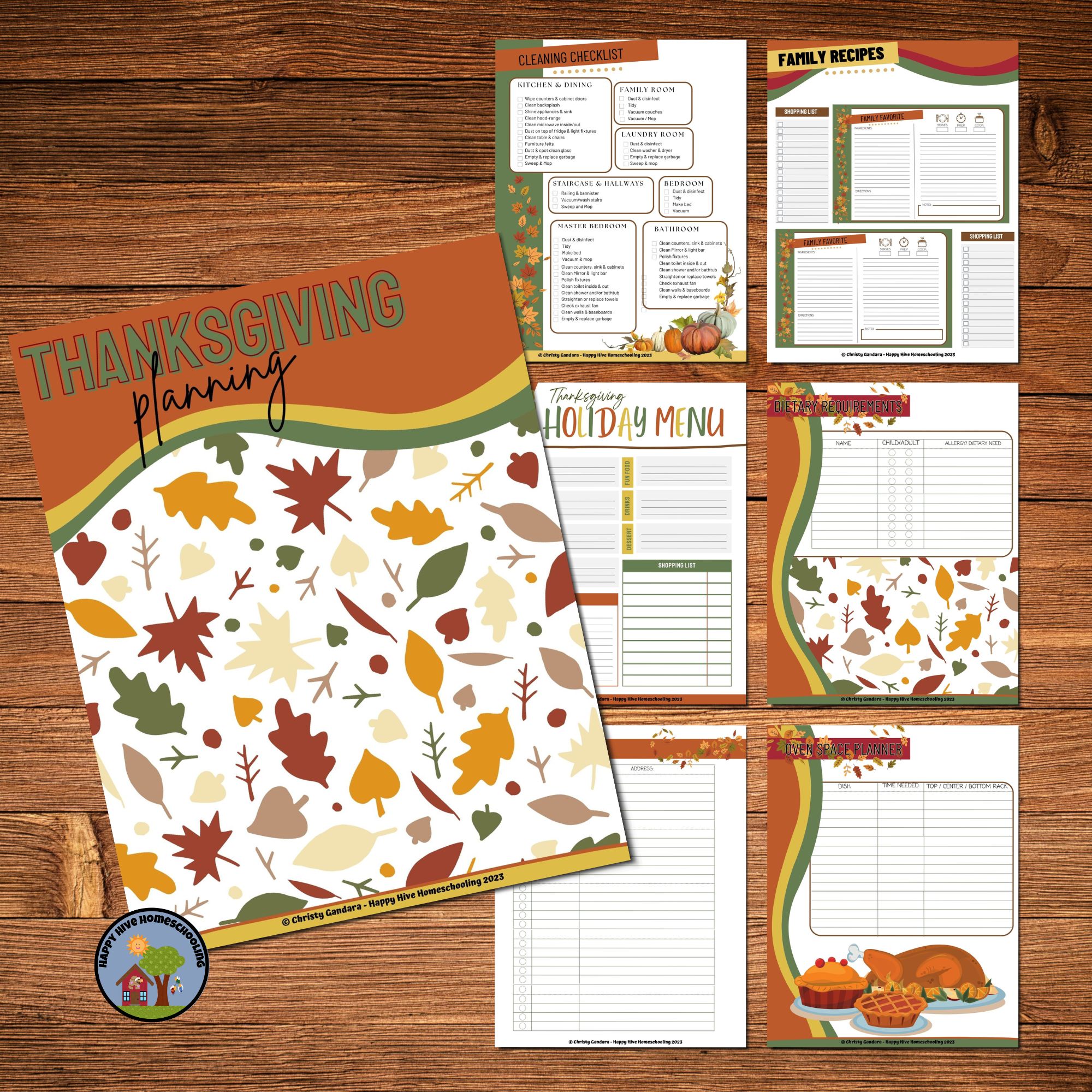 Thanksgiving Planner and Activity Pack - Happy Hive Homeschooling